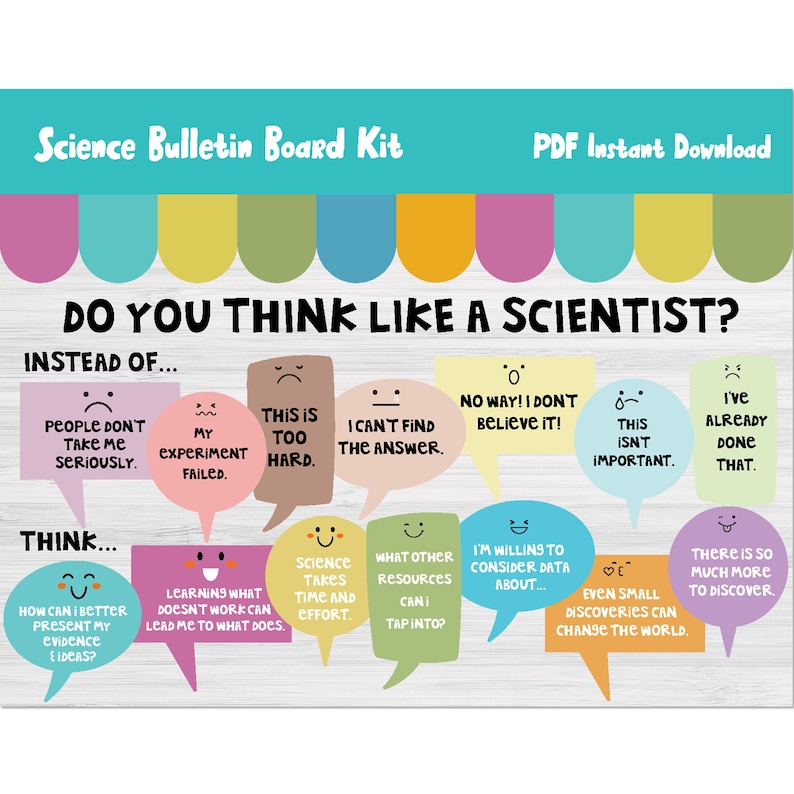Science Talk Bulletin Board Kit/classroom Decor/elementary/primary/middle School Teacher Wall ...