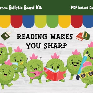 Reading Preschool Bulletin Board Kit/kindergarten Classroom Read Decor ...
