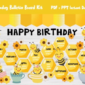 Happy Birthday Bulletin Board Kit/classroom Wall Display/decor ...
