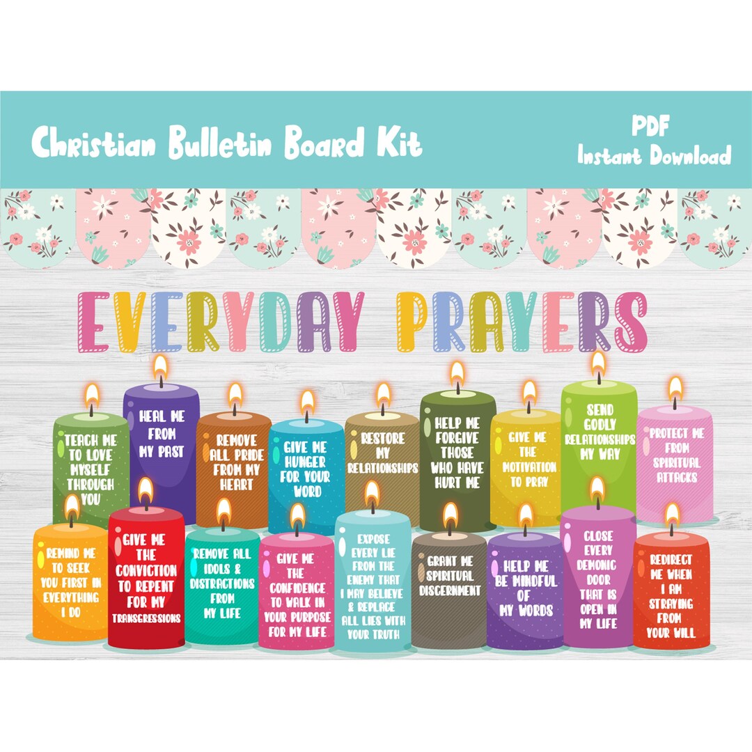 Church Christian Bulletin Board Kit/bible Verse Wall Door Decor/sunday ...