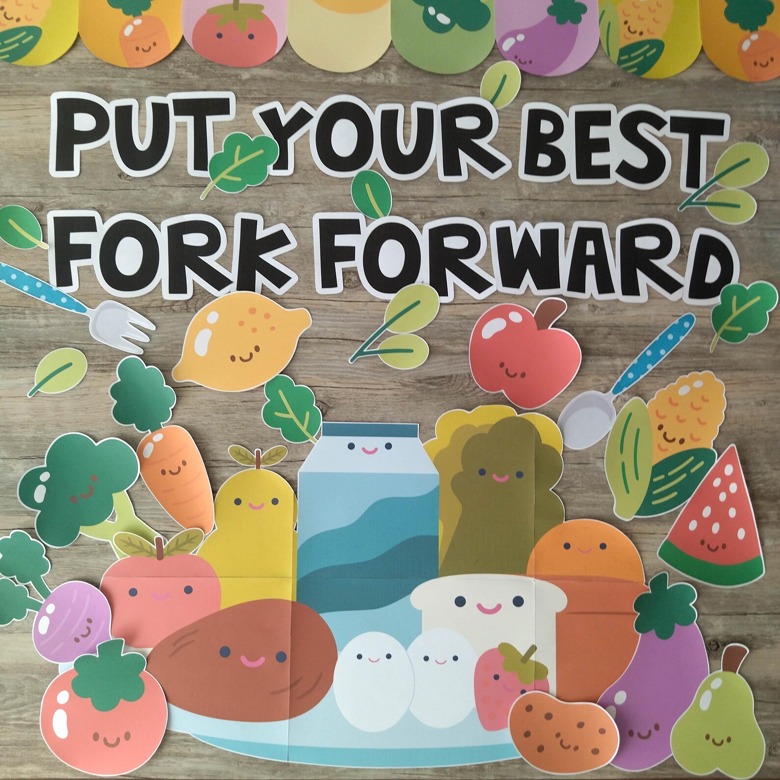 Lunch Room Bulletin Board Kit/set/school Cafeteria Wall Decor/nutrition ...