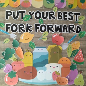 Lunch Room Bulletin Board Kit/set/school Cafeteria Wall Decor/nutrition ...