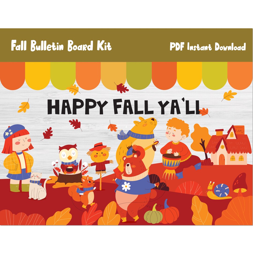 Fall Bulletin Board Kit/autumn Classroom Wall Door Decor/printable ...