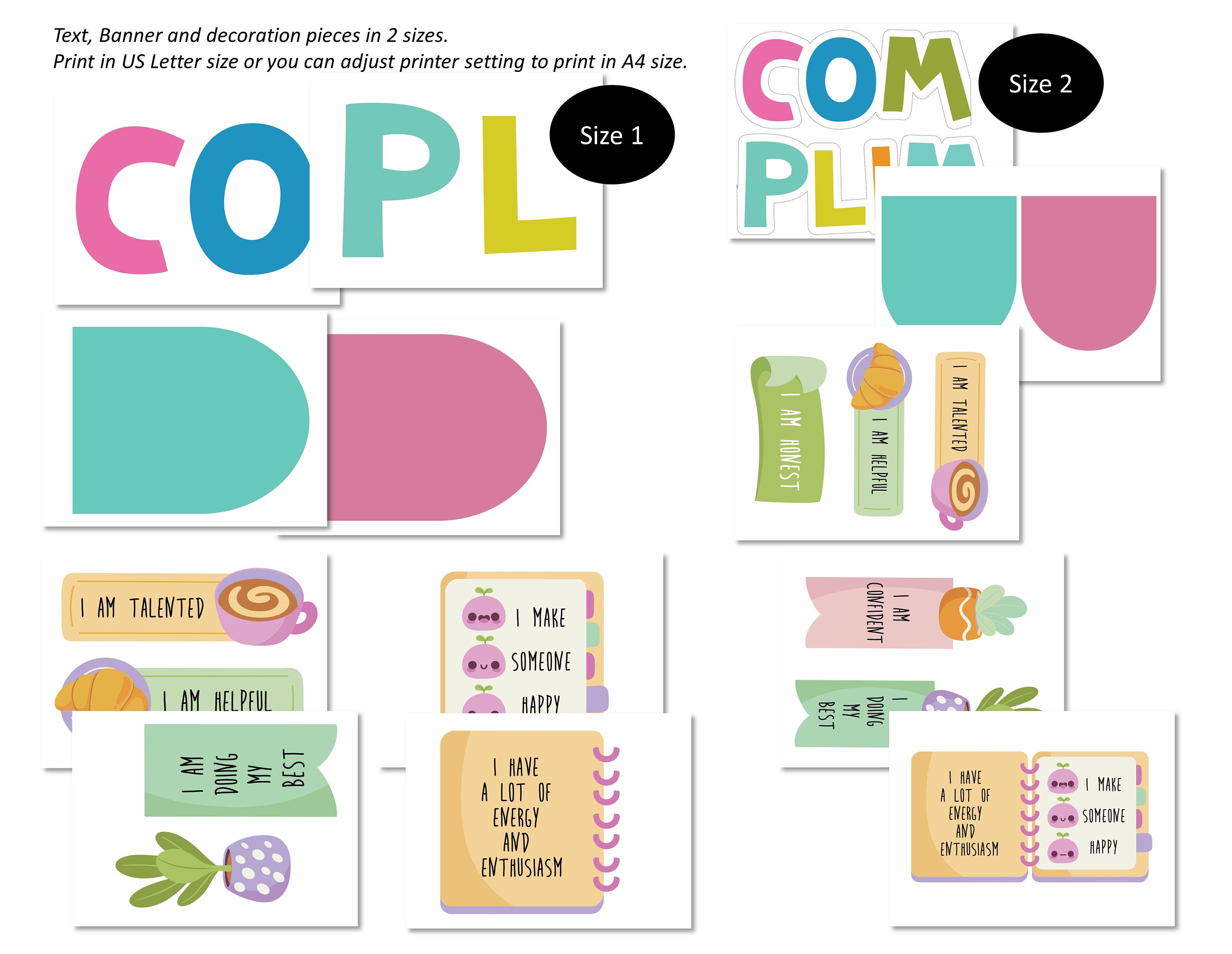 Mental Health Bulletin Board Kit/growth Mindset/positive Affirmation ...