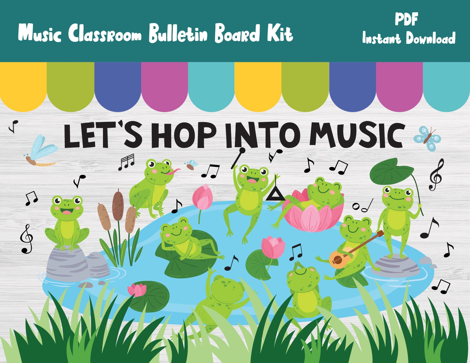 Music Classroom Bulletin Board Kit/music Class Room Decor/wall Door ...