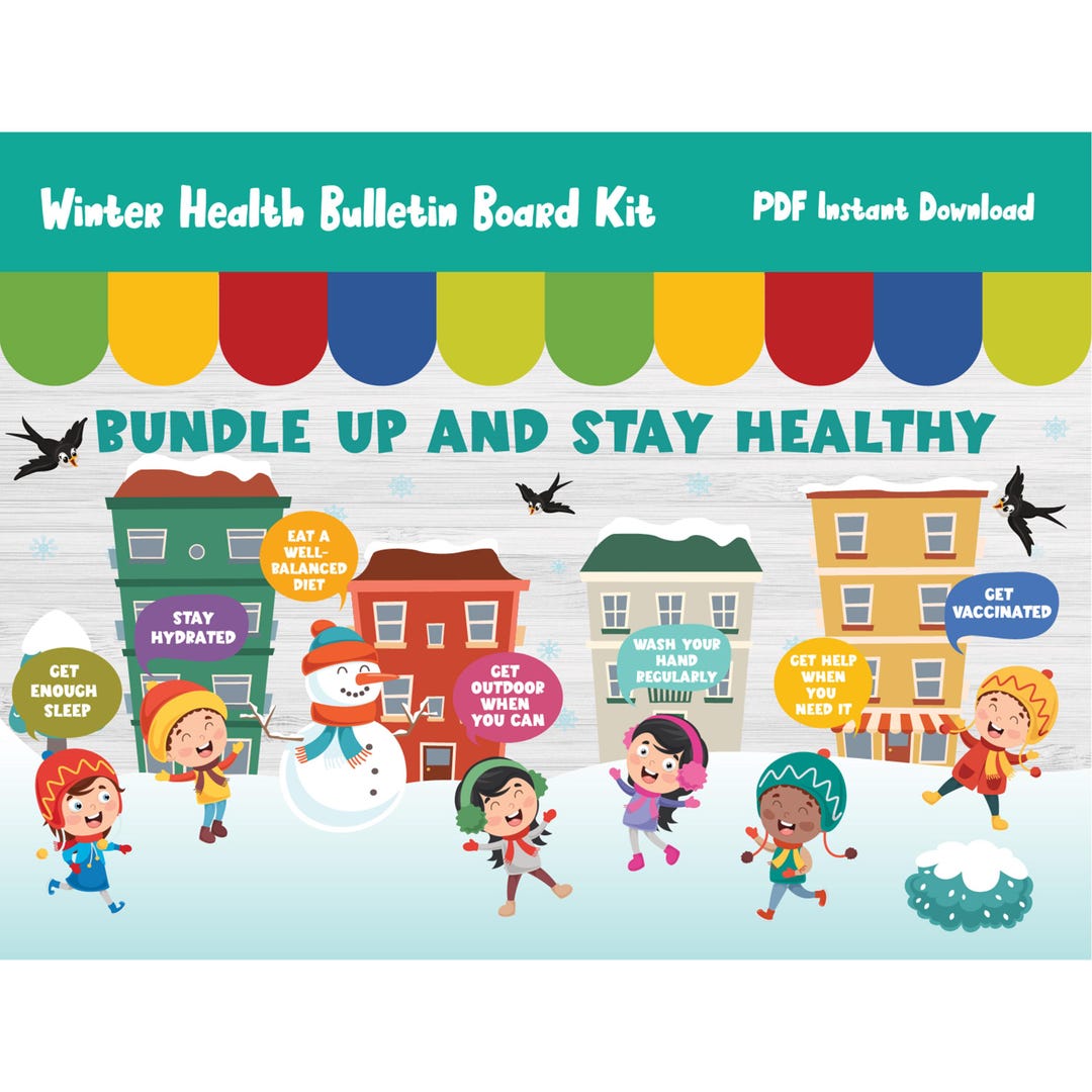 Winter Health Office Bulletin Board Kit/school Nurse/classroom Decor ...