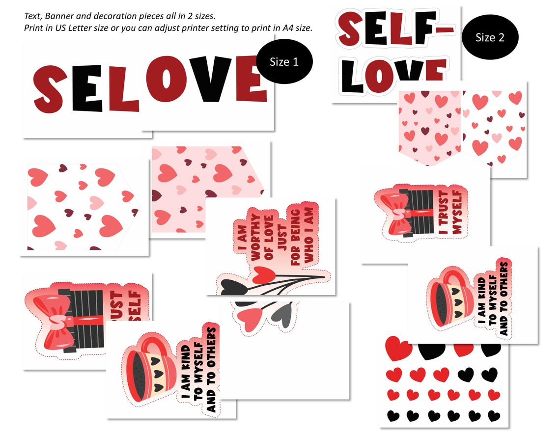 Valentine's Day Affirmation Bulletin Board Kit/classroom Mental Health ...