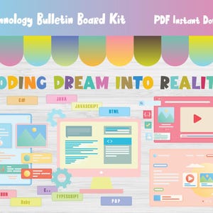 Coding Bulletin Board Kit/computer Science/lab/classroom/technology ...