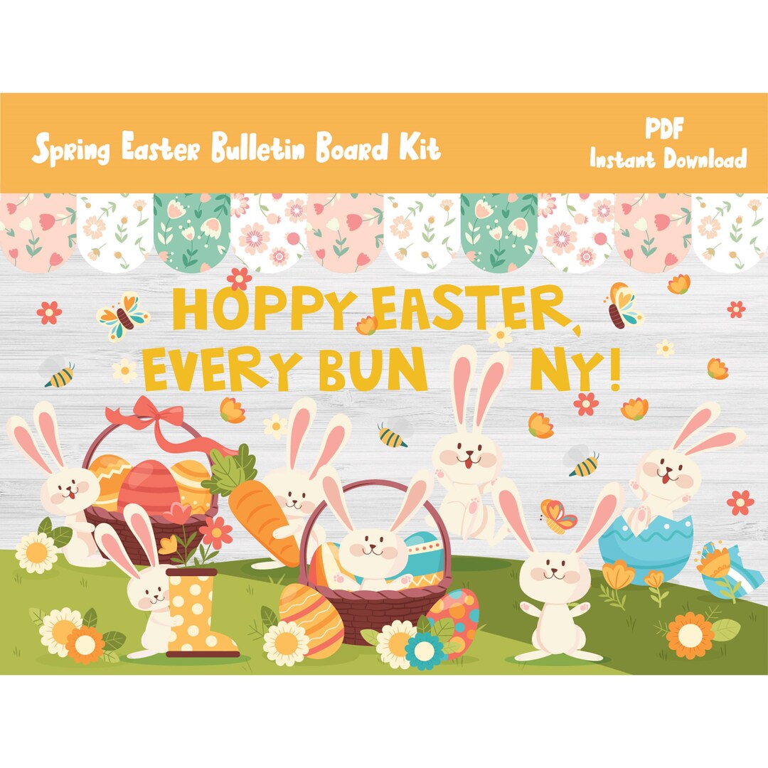 Easter Spring Bulletin Board Kit/april Classroom Wall Decor ...