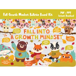 Fall Growth Mindset Bulletin Board Kit/back to School/autumn Classroom ...