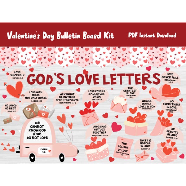 Christian Valentines Bulletin Board - Etsy