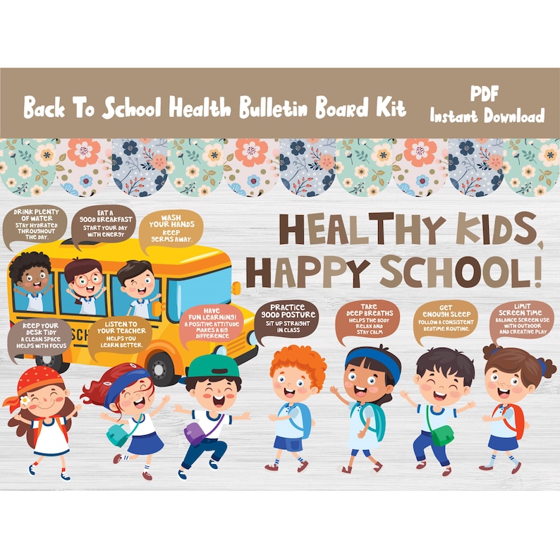 Back to School School Nurse Bulletin Board/health/healthy Habit ...