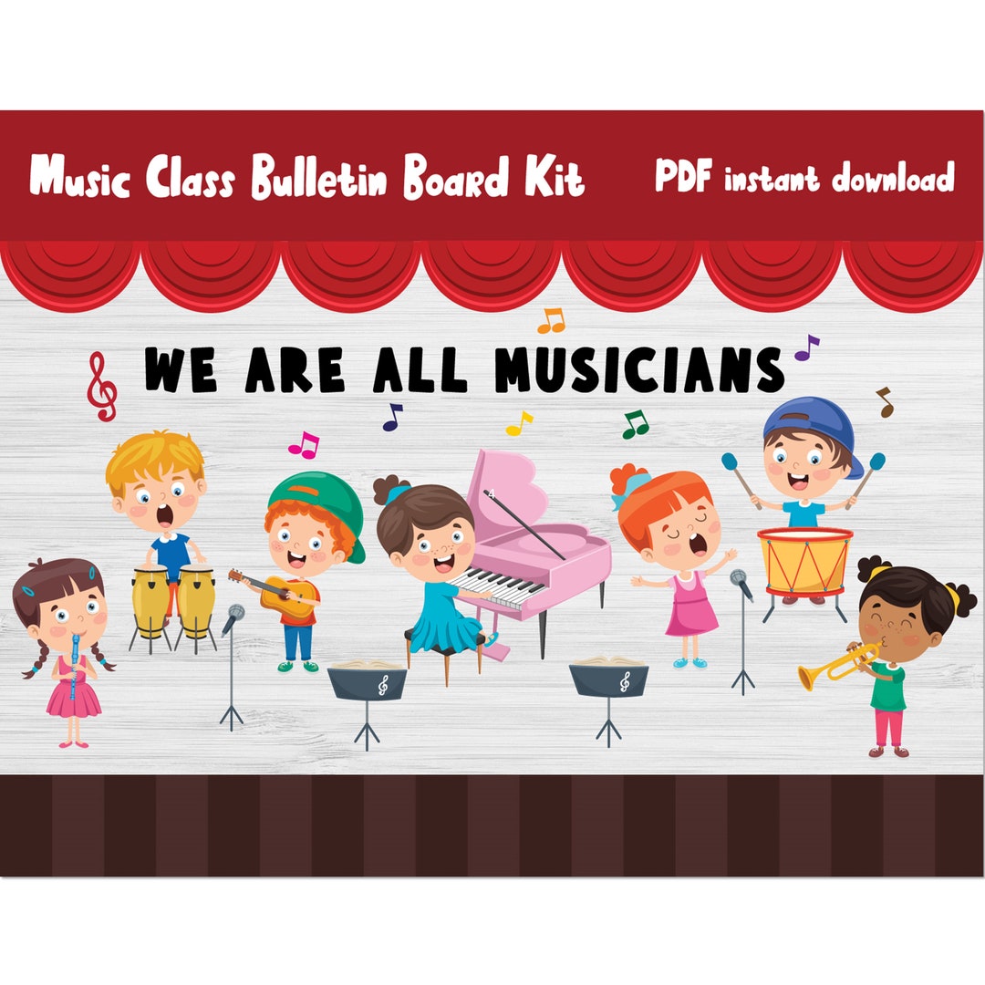 Music Classroom Bulletin Board Kits/set/music Class Wall Door Display ...