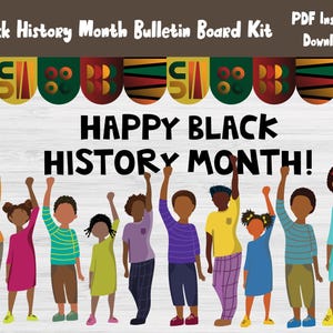 Black History Month Bulletin Board Kit/february Classroom Wall Decor ...
