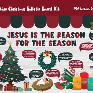 Christian Christmas Bulletin Board Kit/church Sunday School/winter ...