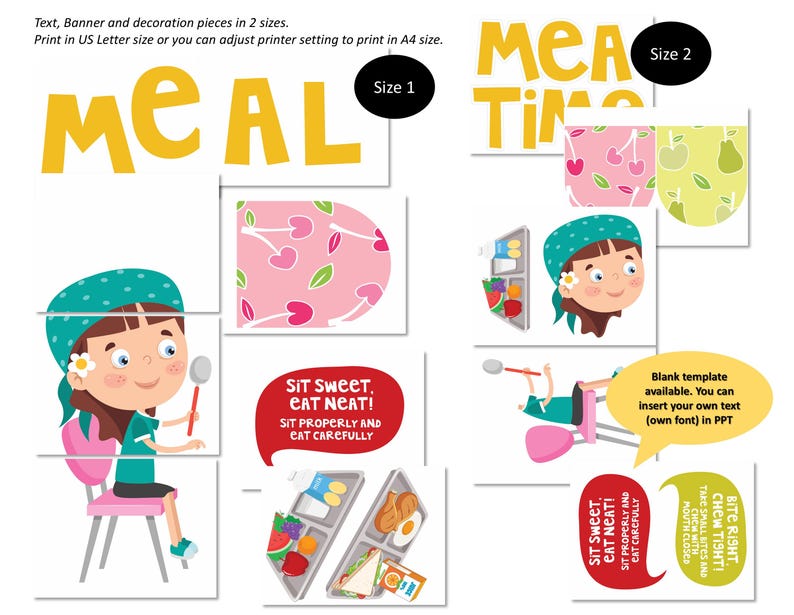 Lunchroom Rules Bulletin Board Kit/school Cafeteria/lunch Room Wall ...