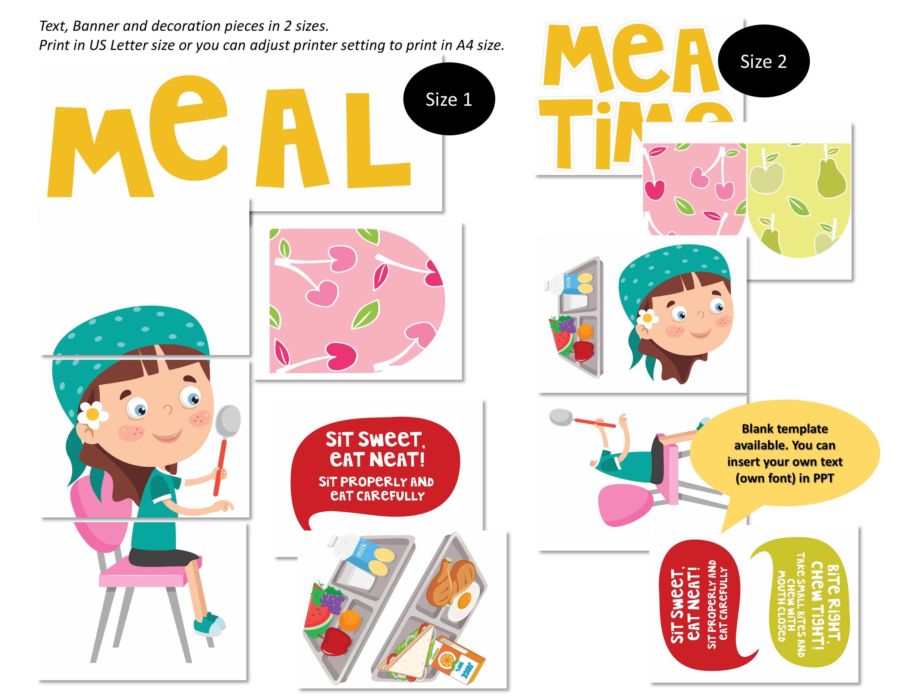 Lunchroom Rules Bulletin Board Kit/school Cafeteria/lunch Room Wall ...