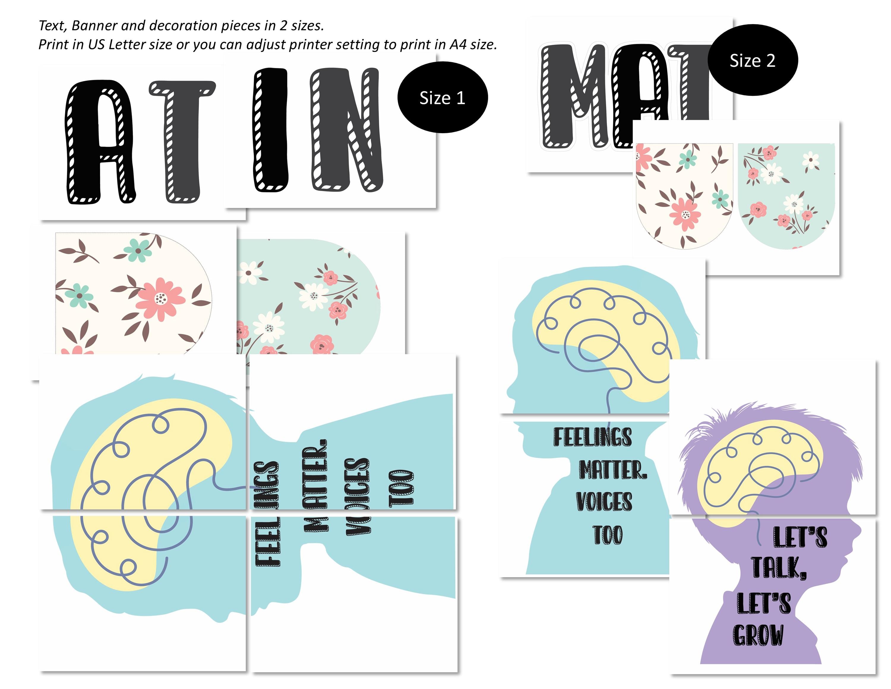 Mental Health Bulletin Board Kit/motivational/school Counselor ...