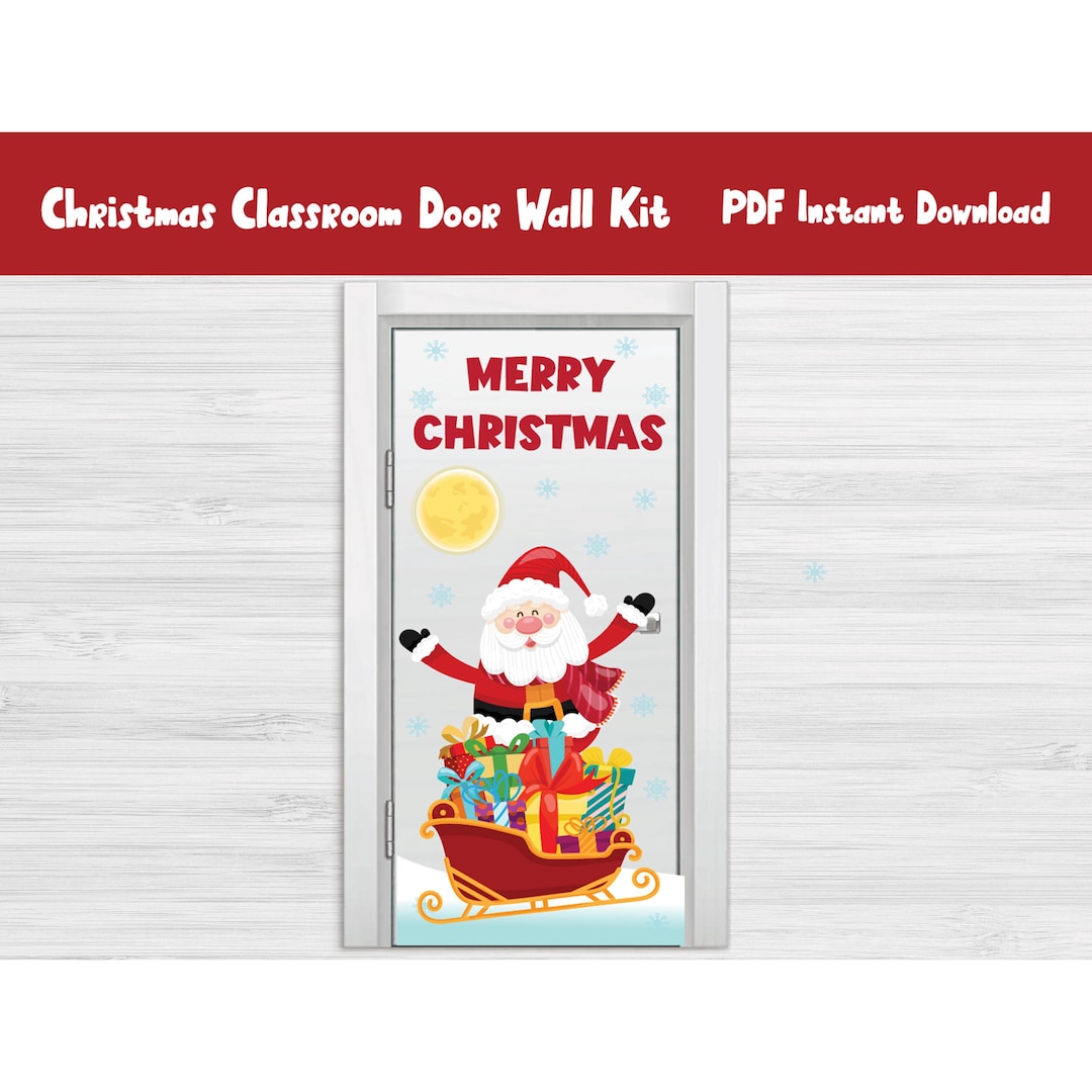 Christmas Classroom Door Decor/winter Kindergarten Wall Decoration ...