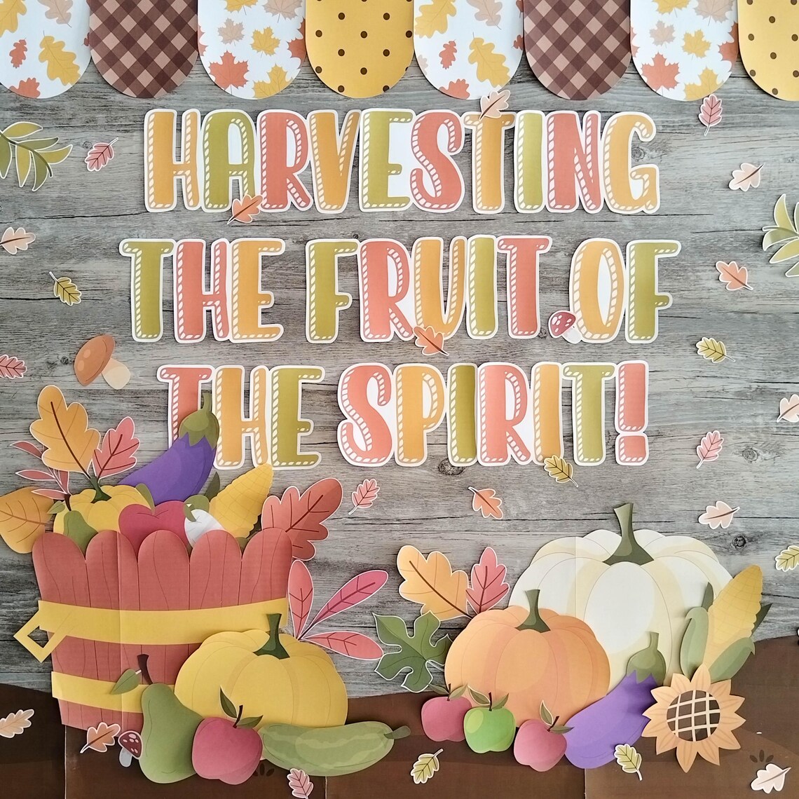 Fall Christian Bulletin Board Kit/sunday School/church Wall Decor ...