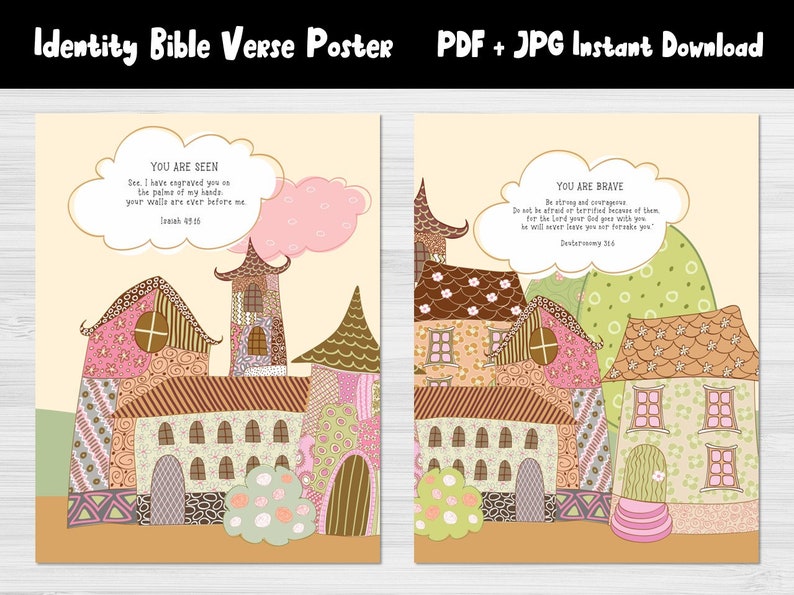 8 Bible Verse Kids Posters/sunday School Bulletin Board Kit/christian ...