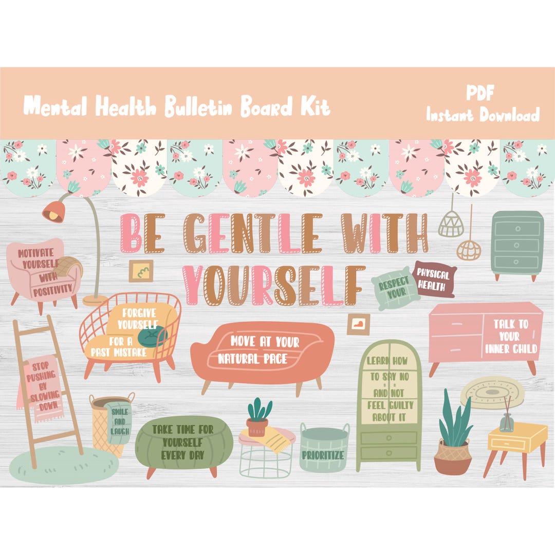 Mental Health Bulletin Board Kit/school Counselor/counseling/classroom ...