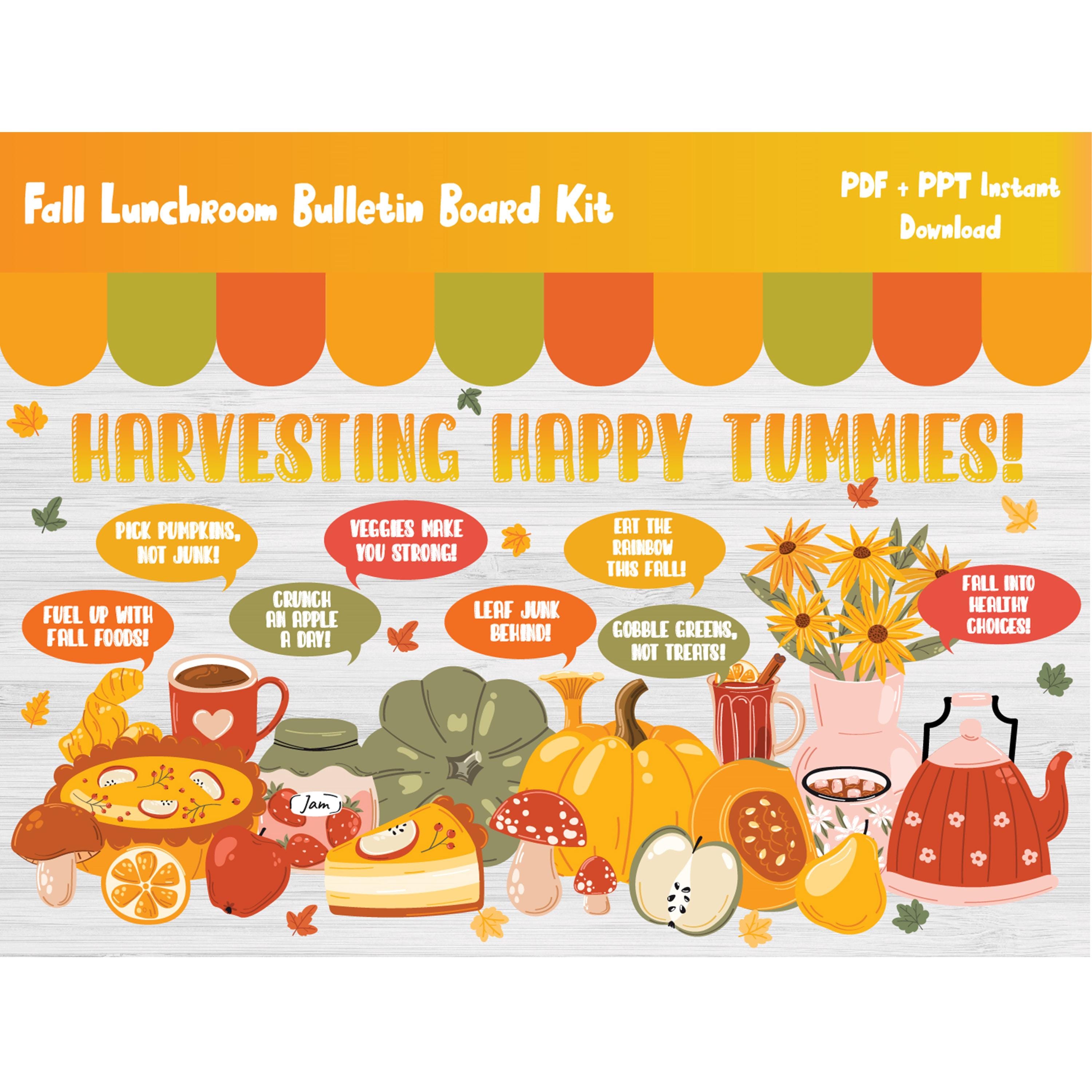 Fall Lunchroom Bulletin Board/school Cafeteria/nutrition/back to School ...