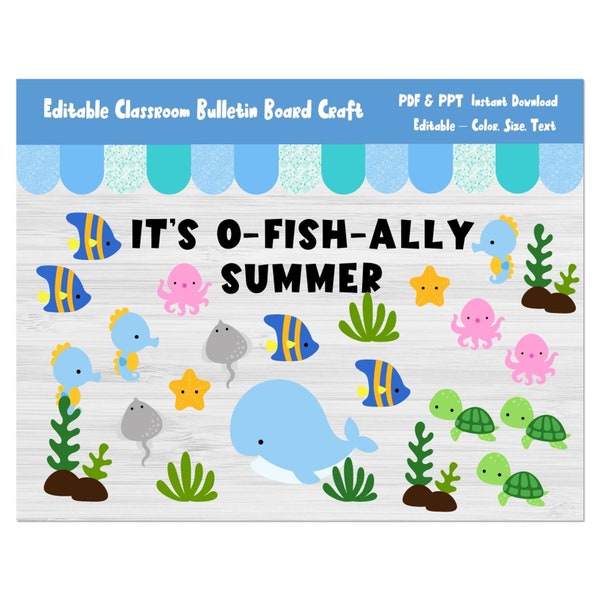 Printable Summer Bulletin Board - Etsy