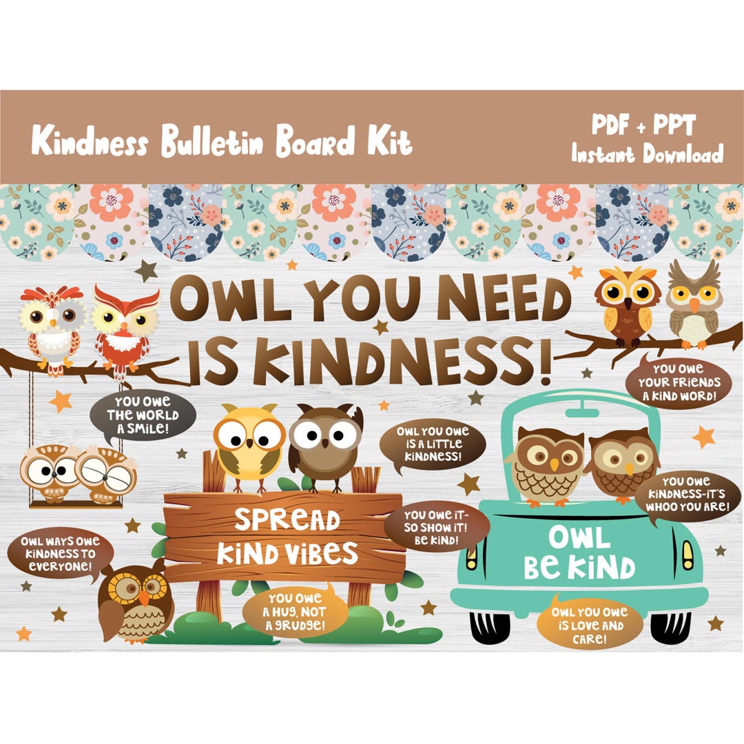 Kindness Bulletin Board Kit/kindergarten Classroom Wall Decor/preschool ...