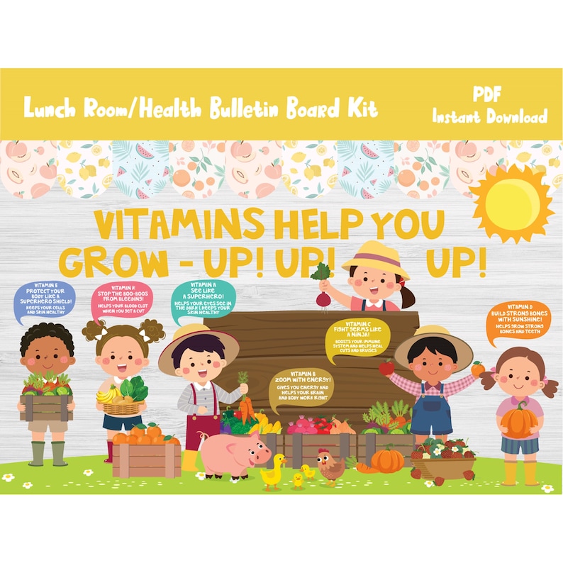 School Cafeteria Bulletin Board Kit/lunchroom Lunch Room Wall Decor ...