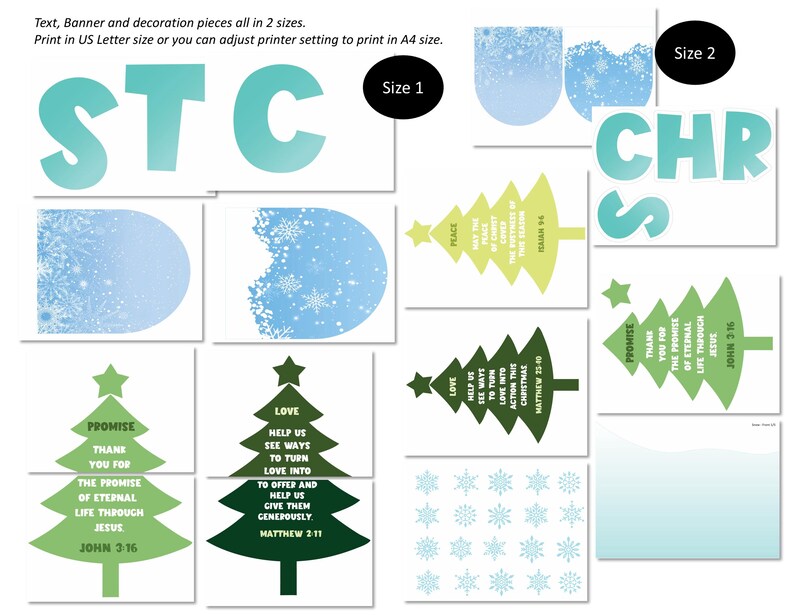 Christian Christmas Bulletin Board Kit/church/winter Classroom Wall ...