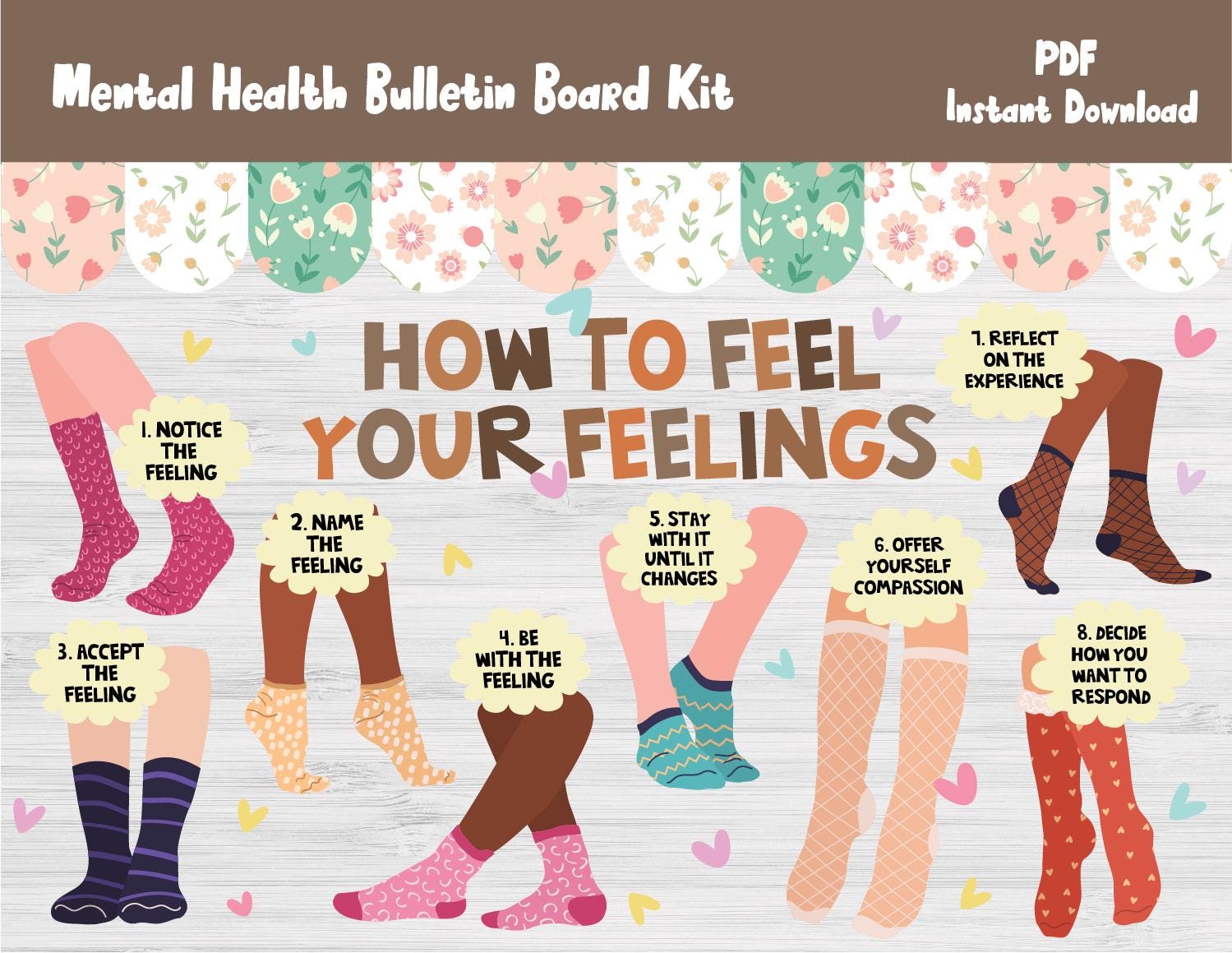 Mental Health Bulletin Board Kit/school Counselor/counseling/classroom ...