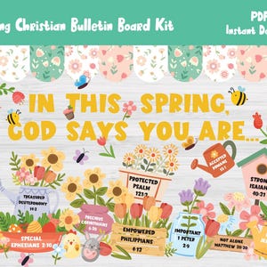 Spring Church Bulletin Board Kit/sunday School Christian Classroom ...