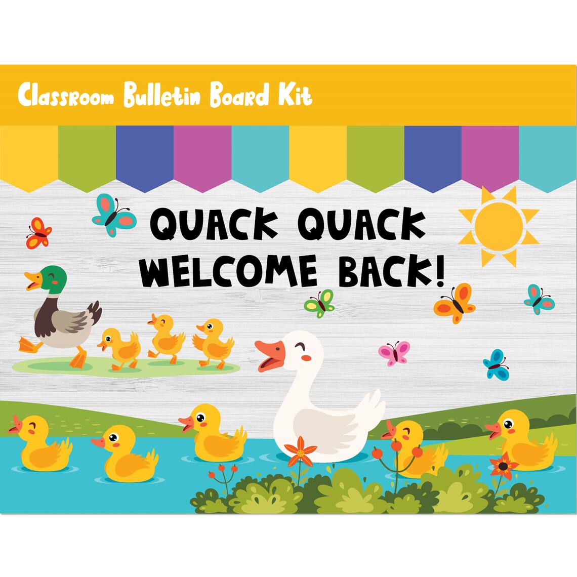Welcome Back to School Bulletin Board Kit/kindergarten/preschool/prek ...