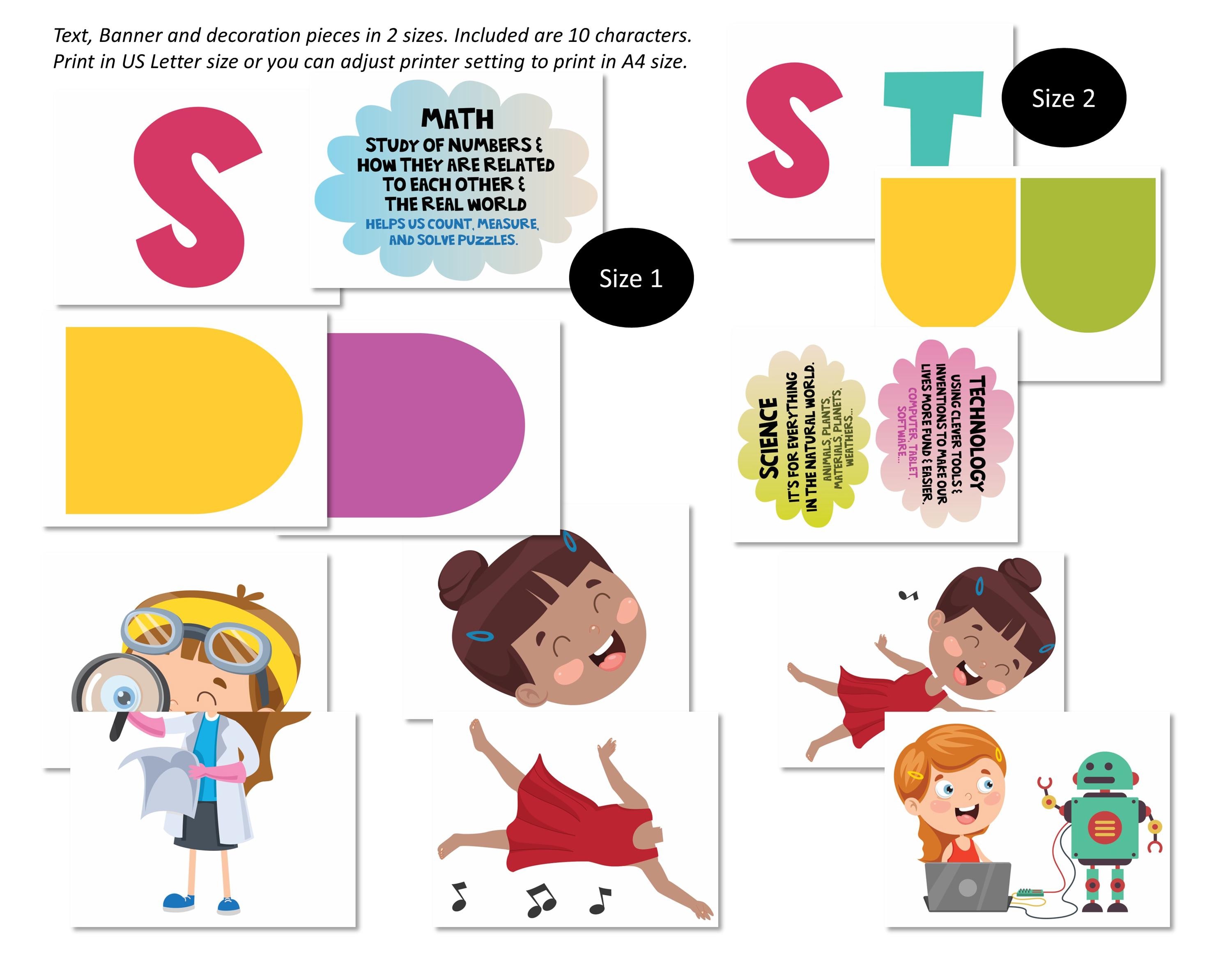 STEAM STEM Bulletin Board Kit/science Technology Engineering Art Math ...