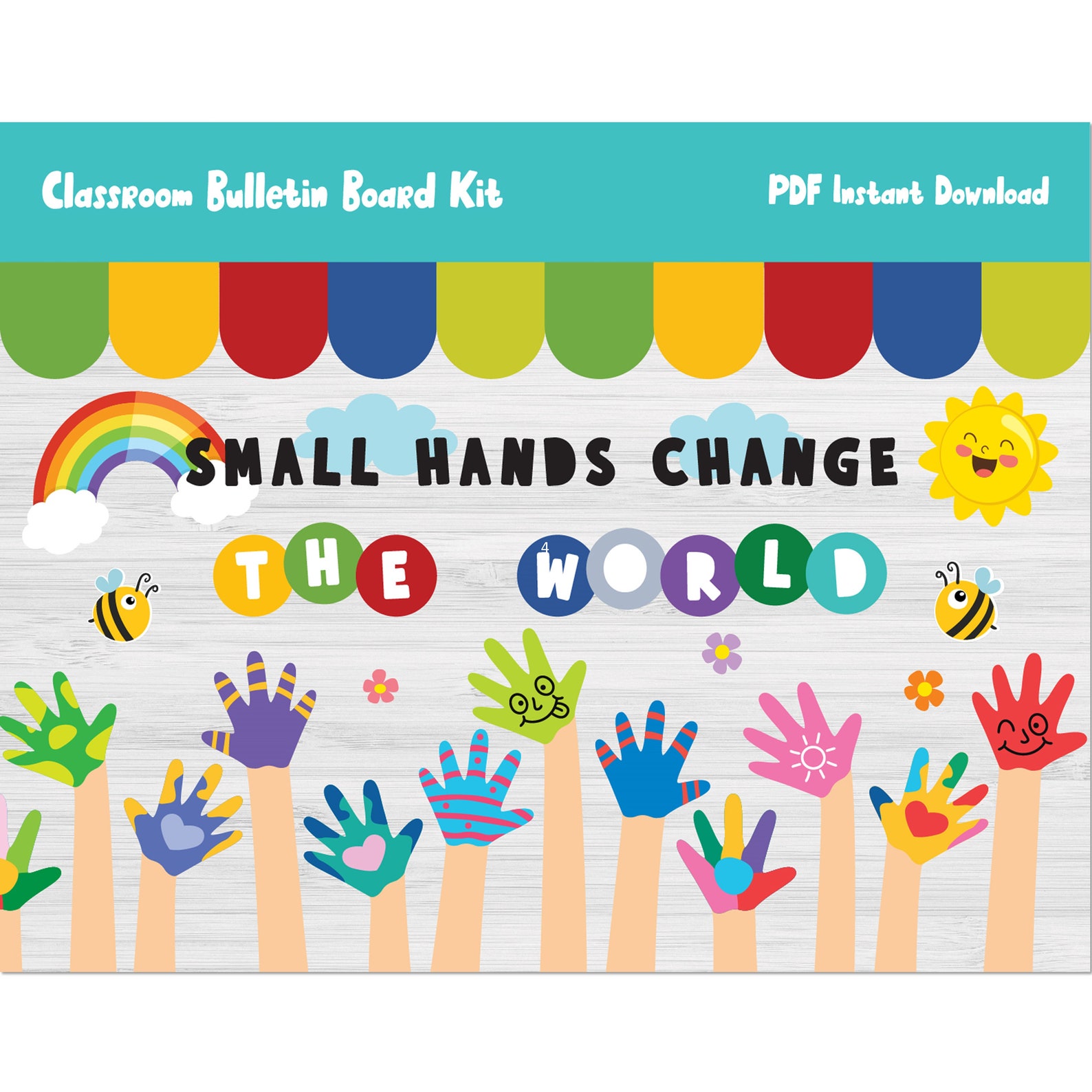 Preschool Classroom Bulletin Board Kits/kindergarten Wall Door Display ...