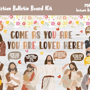 Church Christian Bulletin Board Kit/bible Verse Wall Door Decor/sunday ...