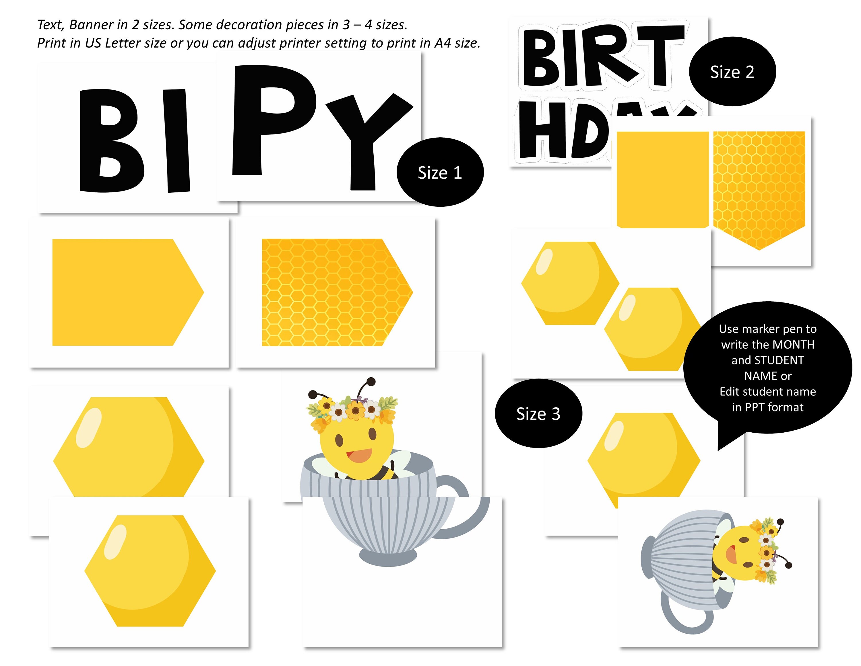 Happy Birthday Bulletin Board Kit/classroom Wall Display/decor ...