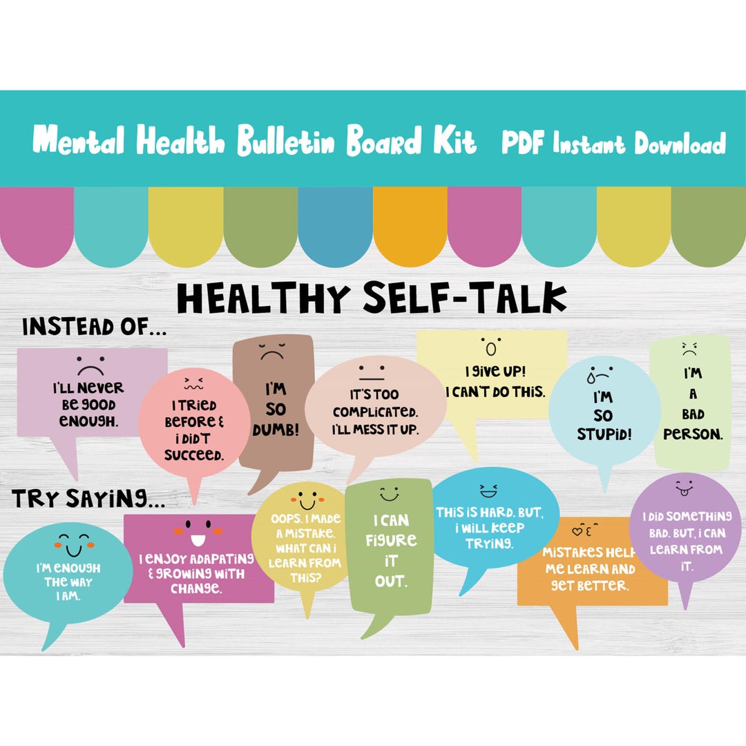Mental Health Awareness Bulletin Board Kit/school Counselor Wall Decor ...
