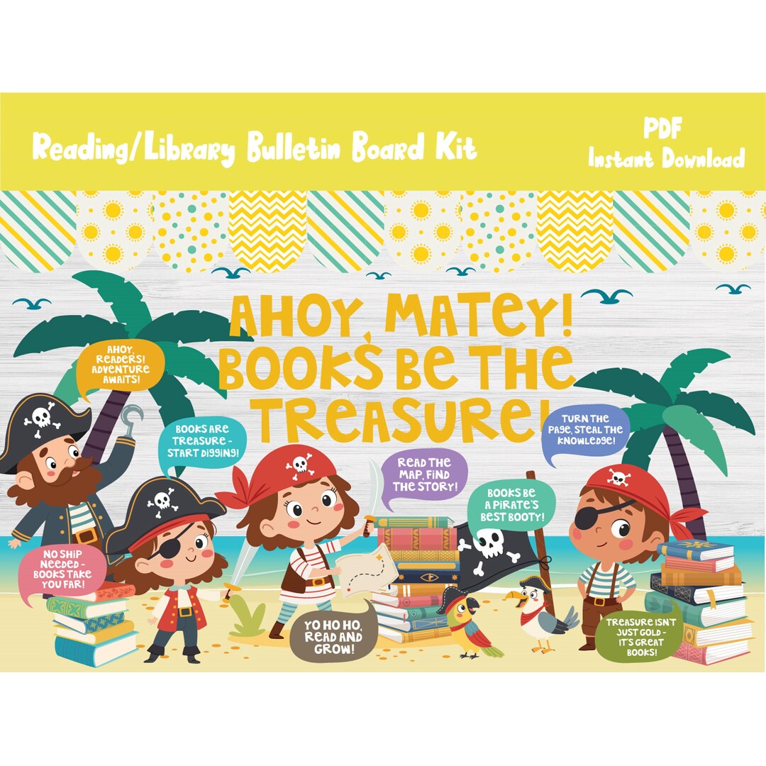 Library Reading Corner Bulletin Board Kit/classroom Wall Door Decor ...