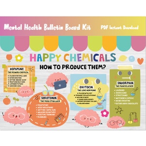 Mental Health Bulletin Board Kits/therapy Office Decor/anxiety Relief ...