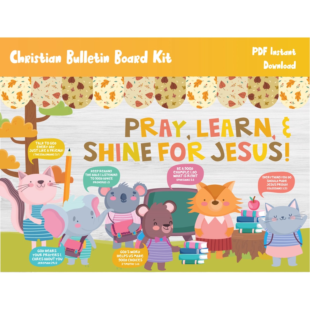 Christian Back to School Bulletin Board Kit/welcome/sunday School/new ...