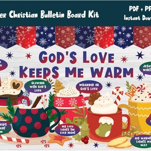 Winter Christian Bulletin Board Kit/christmas Church Sunday School ...
