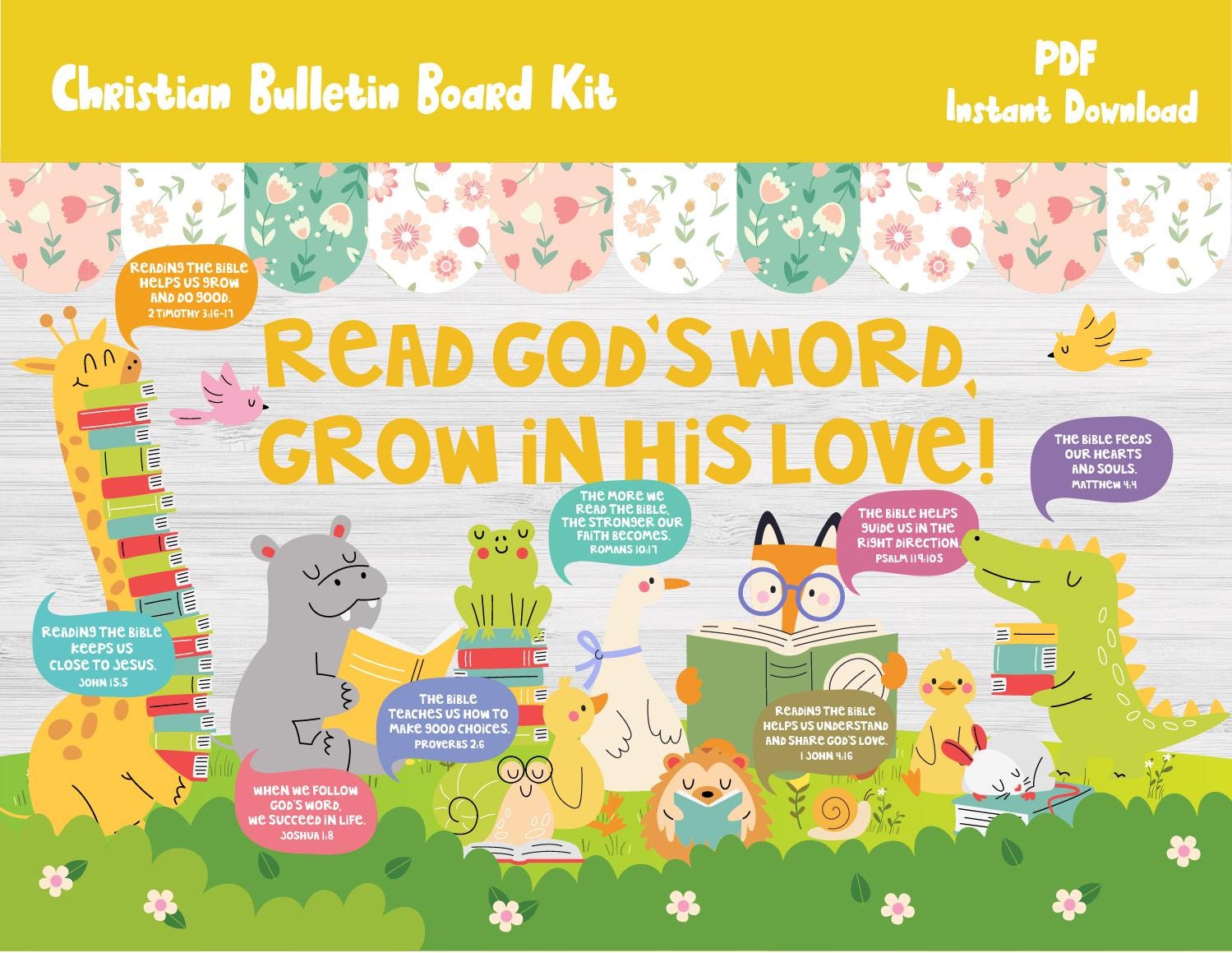 Christian Church Bulletin Board Kit/sunday School Classroom Wall Door ...