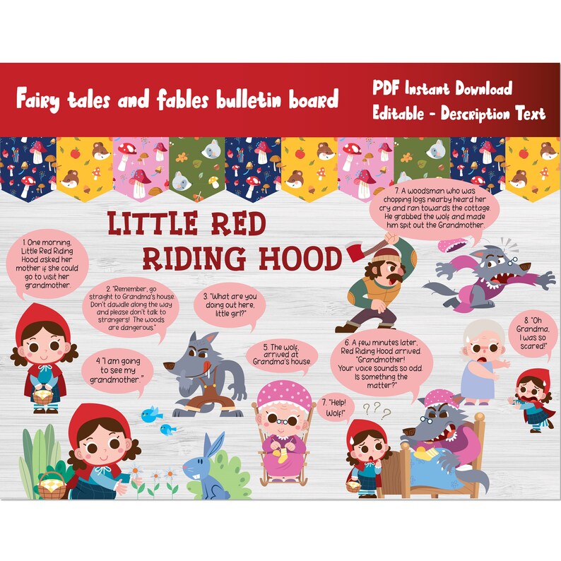 Storybook Reading Corner Bulletin Board Kit/kindergarten Preschool ...