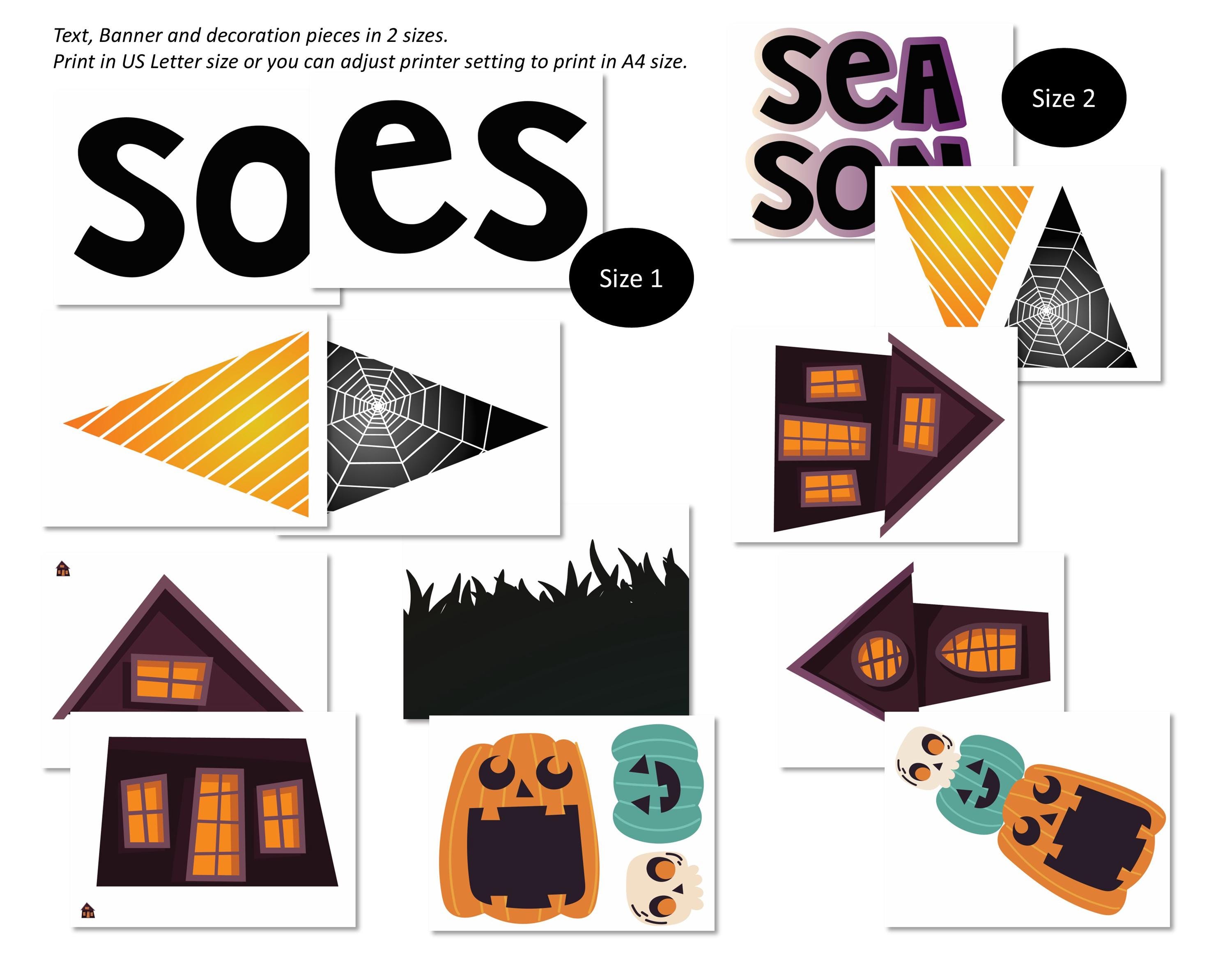 Halloween Bulletin Board Kit/fall October Kindergarten Classroom Decor ...