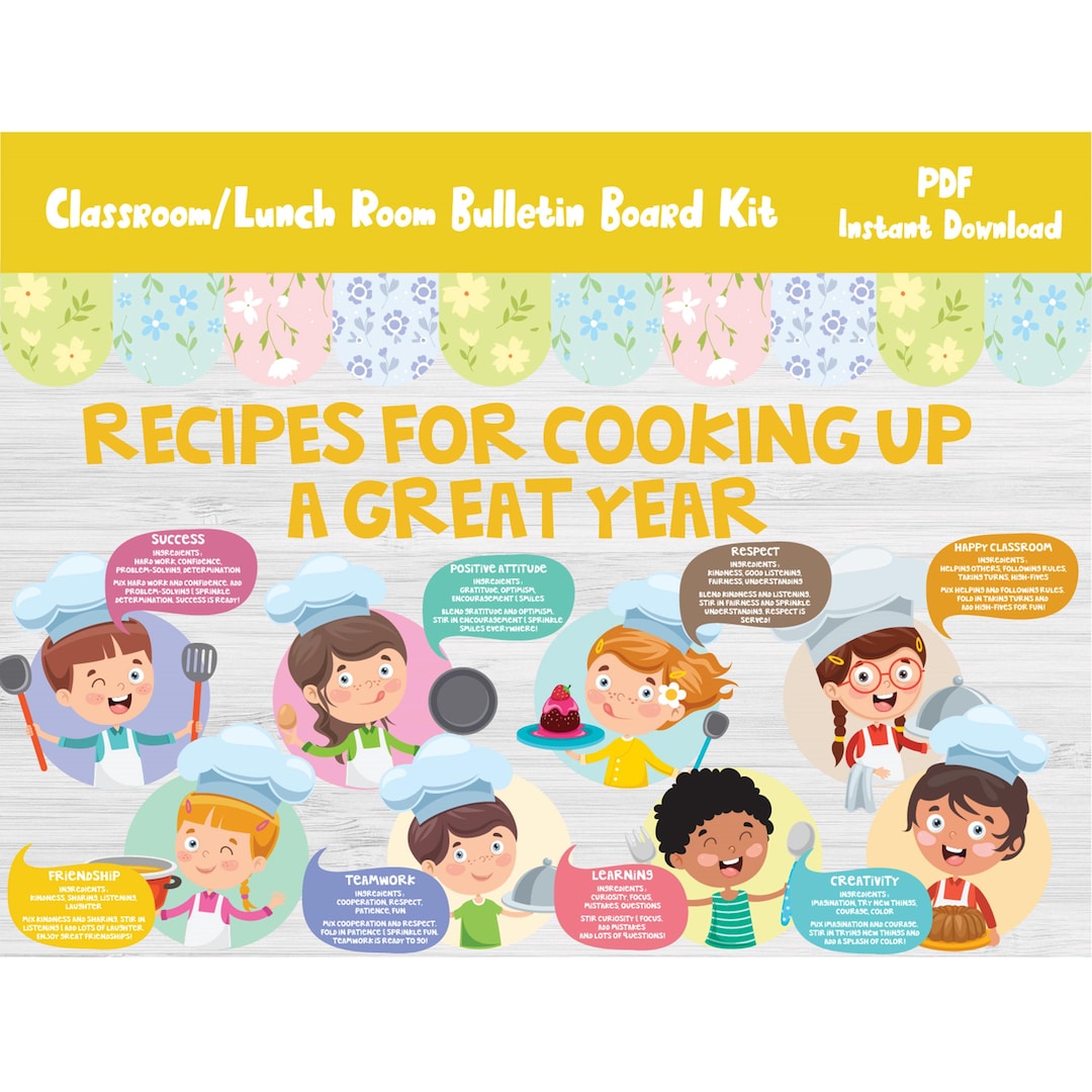 Lunchroom Welcome Back to School Bulletin Board Kit/lunch Room ...