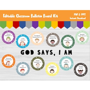 Christian Bible Bulletin Board Kit/sunday School Classroom Decor/church ...