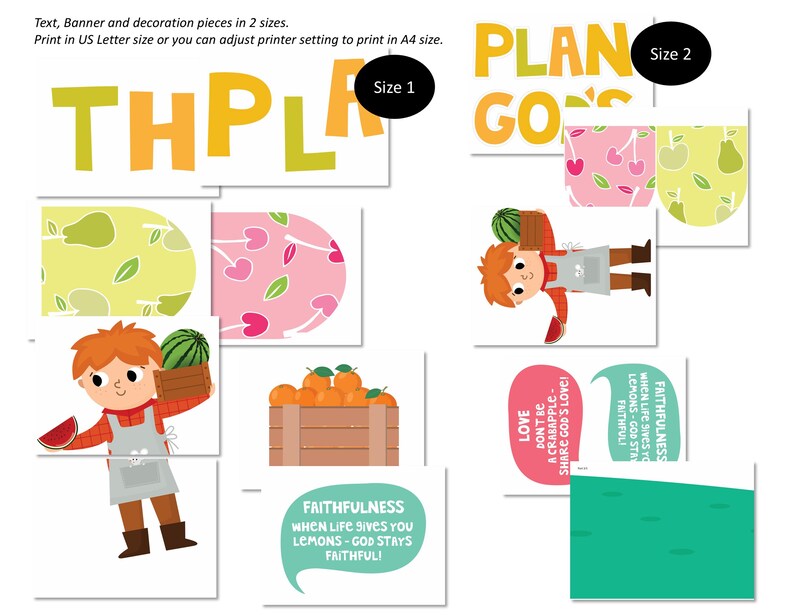 Fruit of the Spirit Bulletin Board Kit/vbs Christian/summer/sunday ...