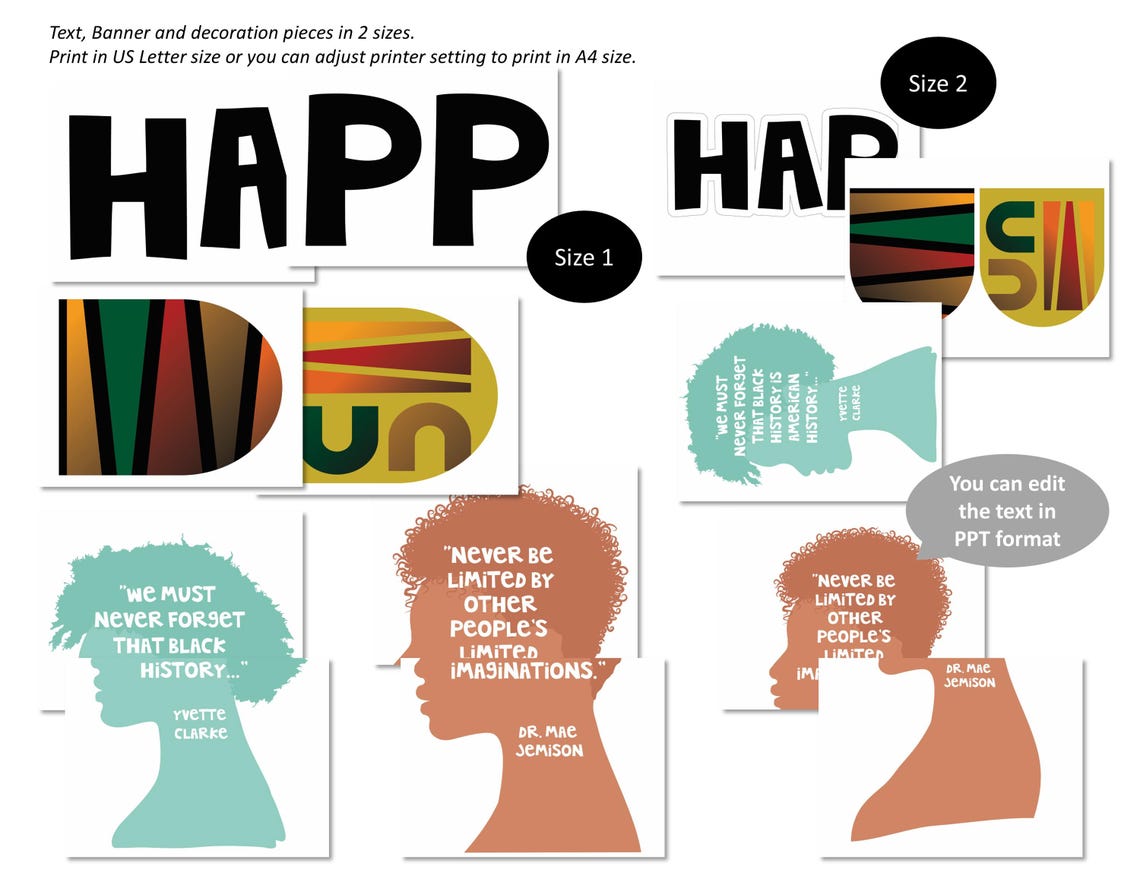 Black History Month Bulletin Board Kit/february Classroom Wall Decor ...